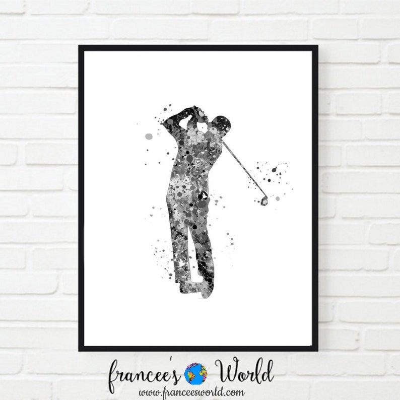 Golf Print Golf Gift Golf Printable Golf Gift Black and - Etsy