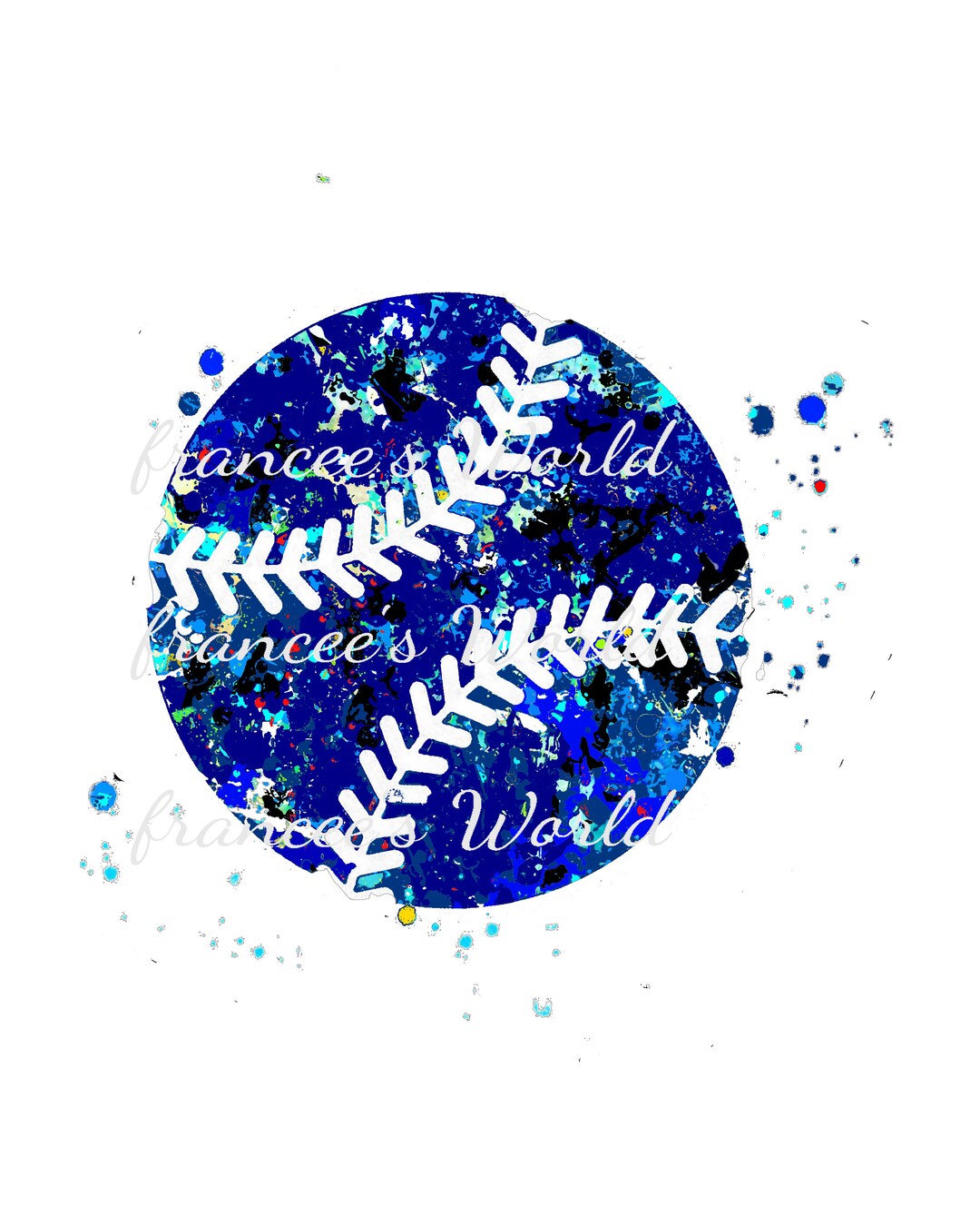 Baseball PNG, Baseball Sublimation, Blue Baseball Png, Digital Download ...