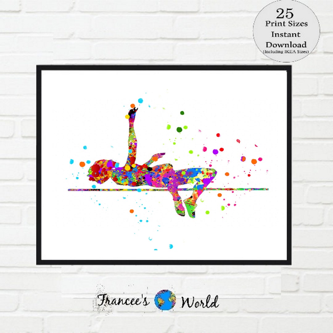 High Jump Art, Girl High Jumper, Sport Art, Track and Field Art, High ...