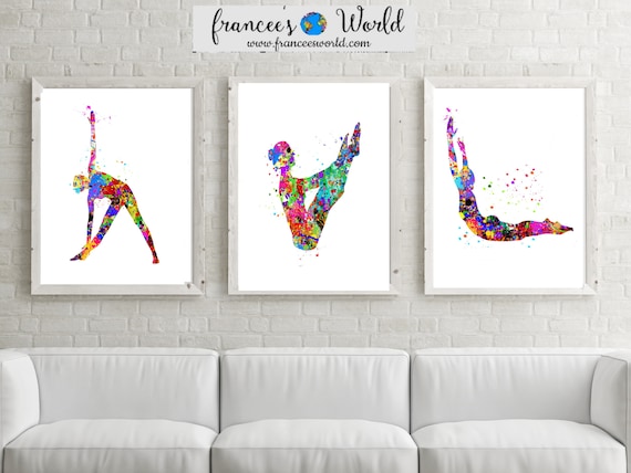 Pilates Wall Art Pilates Gift Art, Pilates Poster, Pilates Watercolor ...