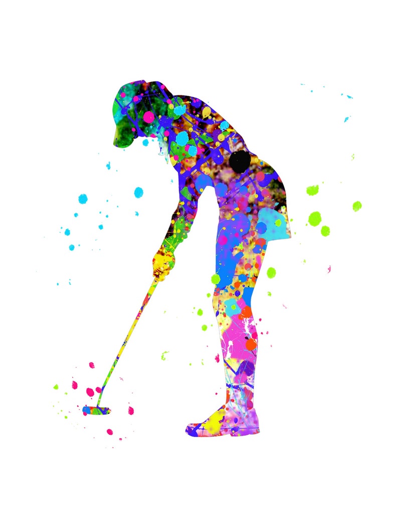 Golf Print Female Golf Printable Golf Wall Art Woman Golf | Etsy