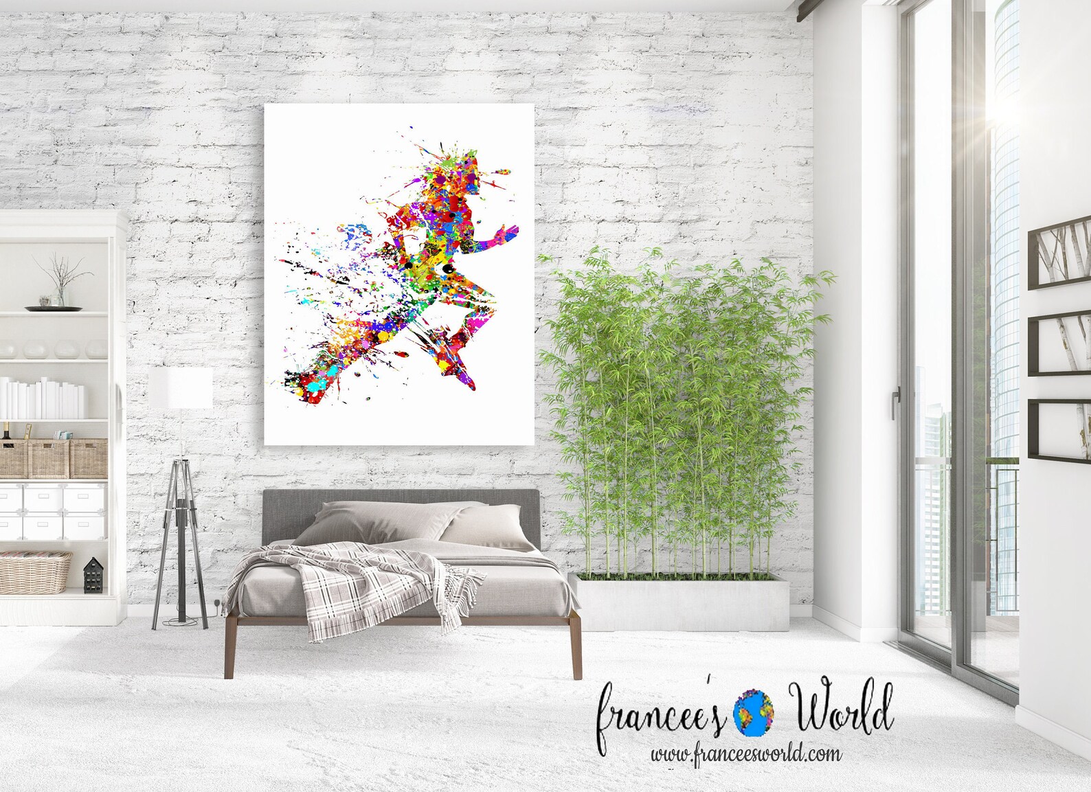 Runner Printrunner Watercolor Runner Poster Running | Etsy
