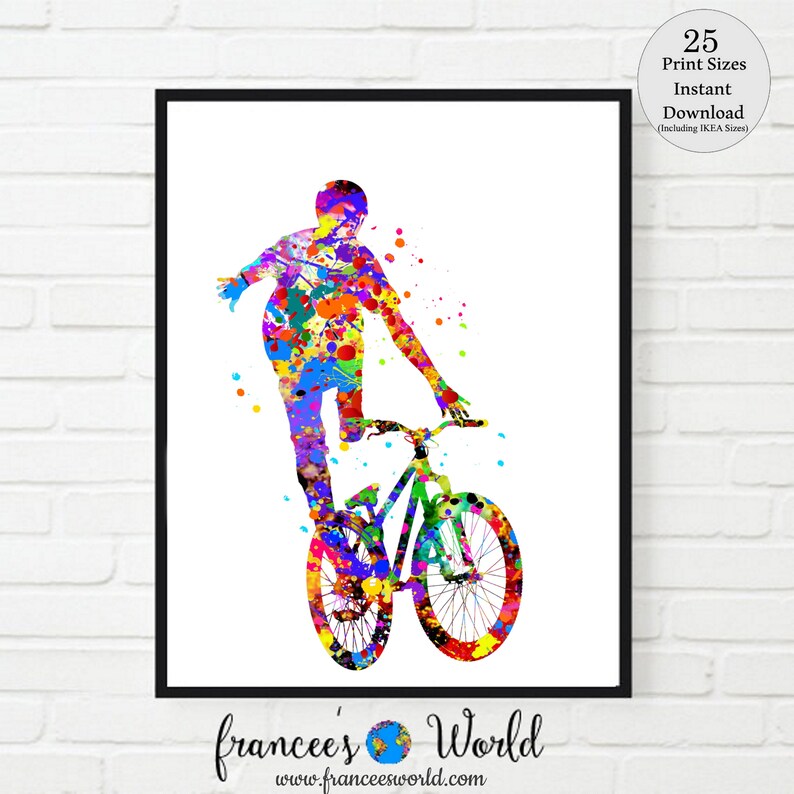 BMX Gift BMX Bike Printable Bmx Decor Extreme Sports Bmx | Etsy