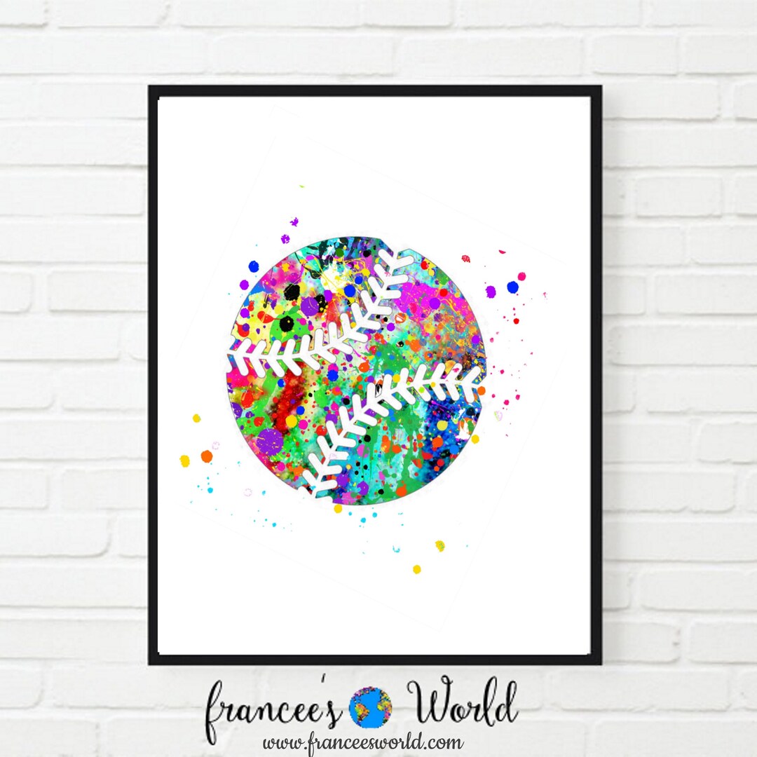Baseball Print, Softball Print, Baseball Printable, Softball Printable ...