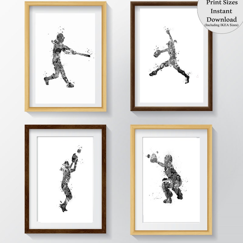 Softball Art - Etsy