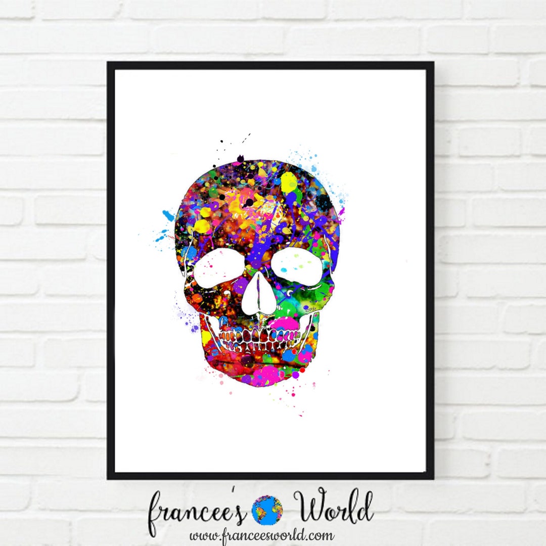 Skull Anatomy PRINTABLE Watercolor Medical Art Science Art Doctor Gift ...