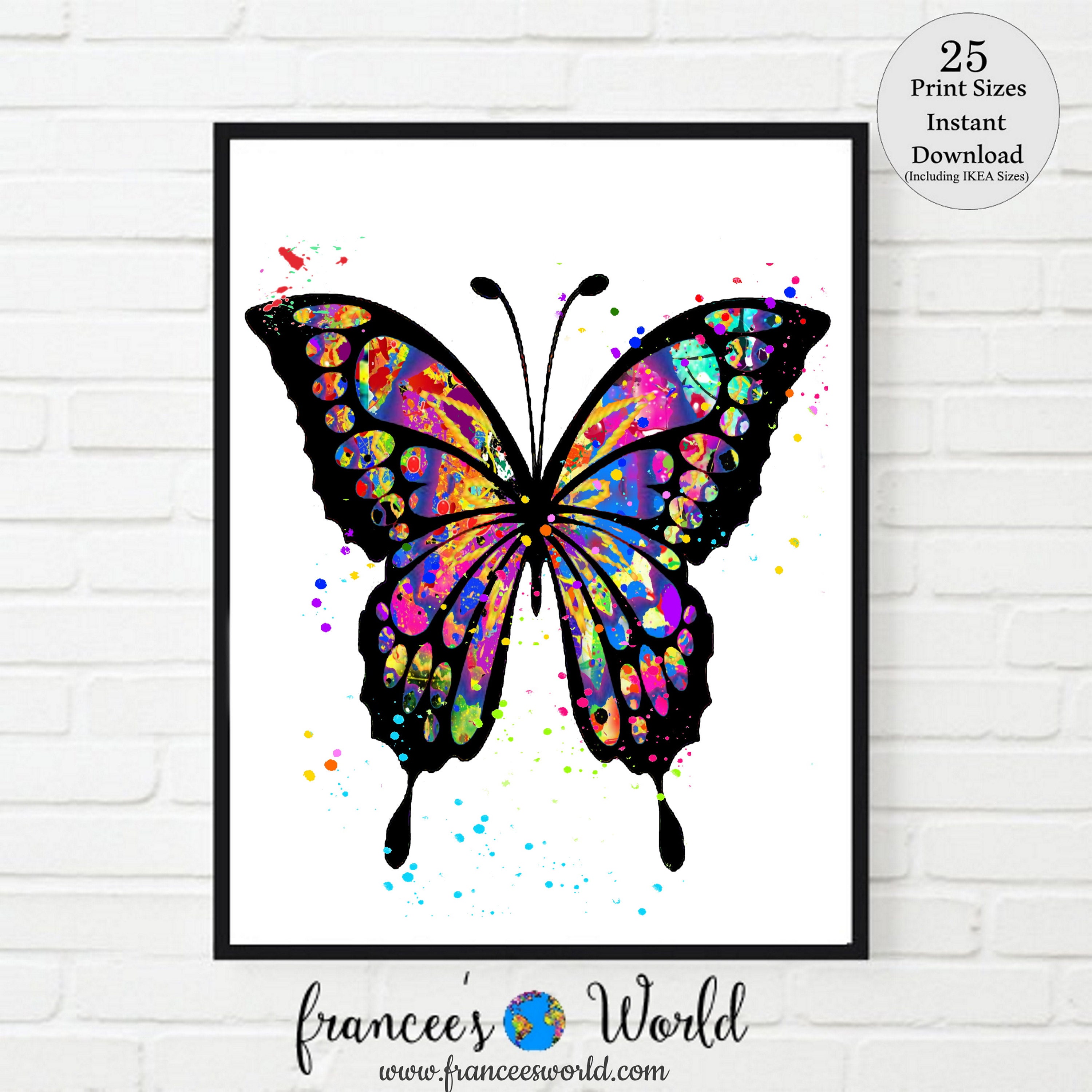 Butterflies PRINT Watercolor Butterfly Poster Set of 3 - Etsy