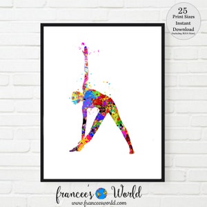 Pilates Wall Art Pilates Gift Art, Pilates Poster, Pilates Watercolor ...