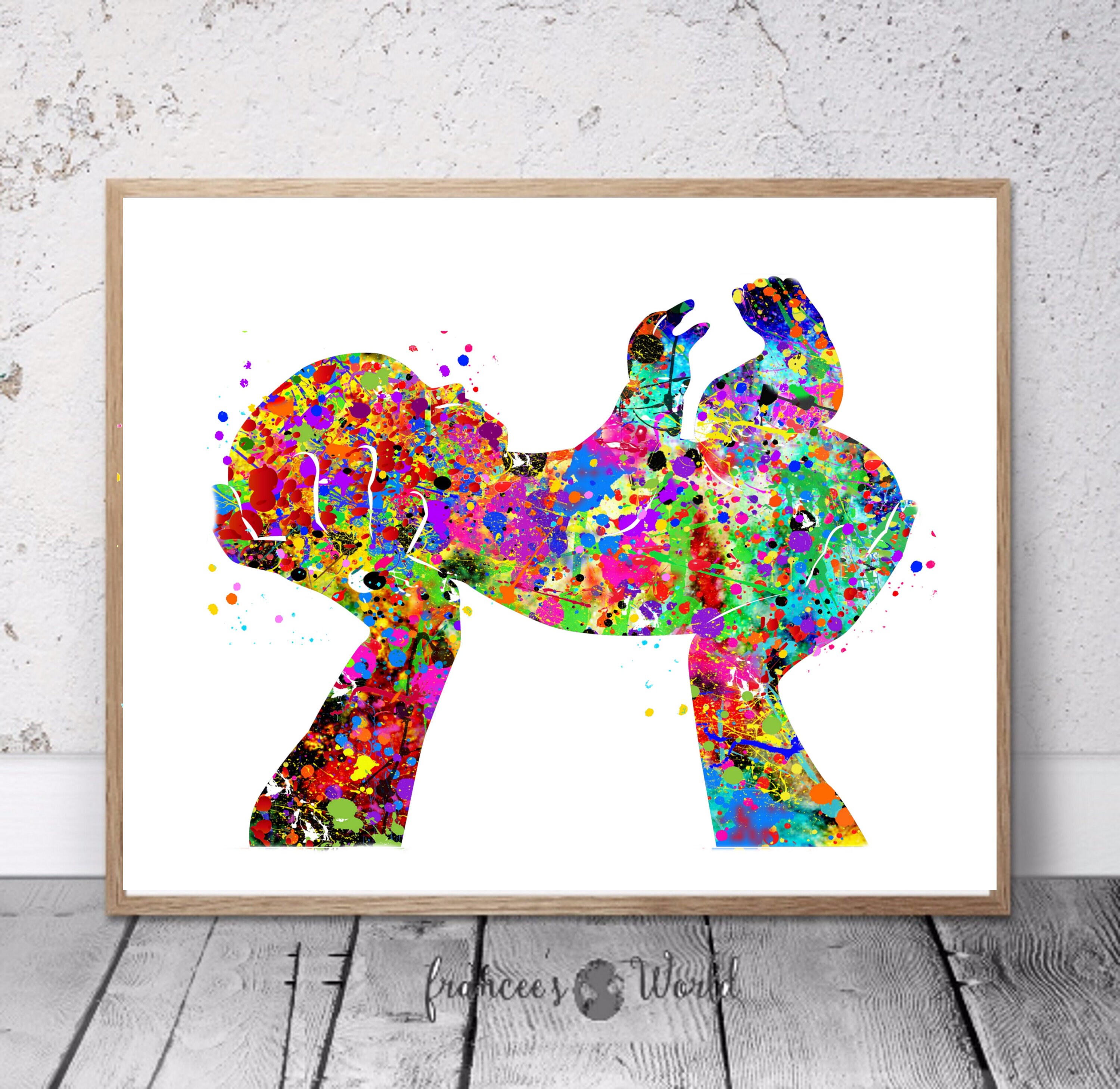 Baby Print Watercolor Printable Art Print Pediatrician Gift - Etsy