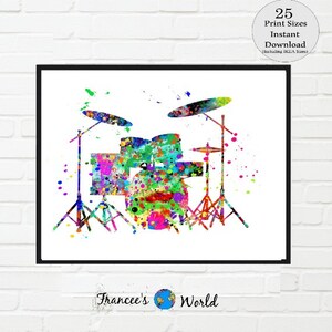 Musical Room Instruments Print, Set of 10, Musical Decor, Saxophone ...