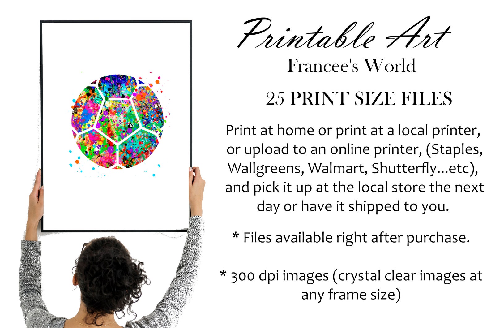 Soccer Ball Print Soccer Ball Printable Soccer Wall Art | Etsy