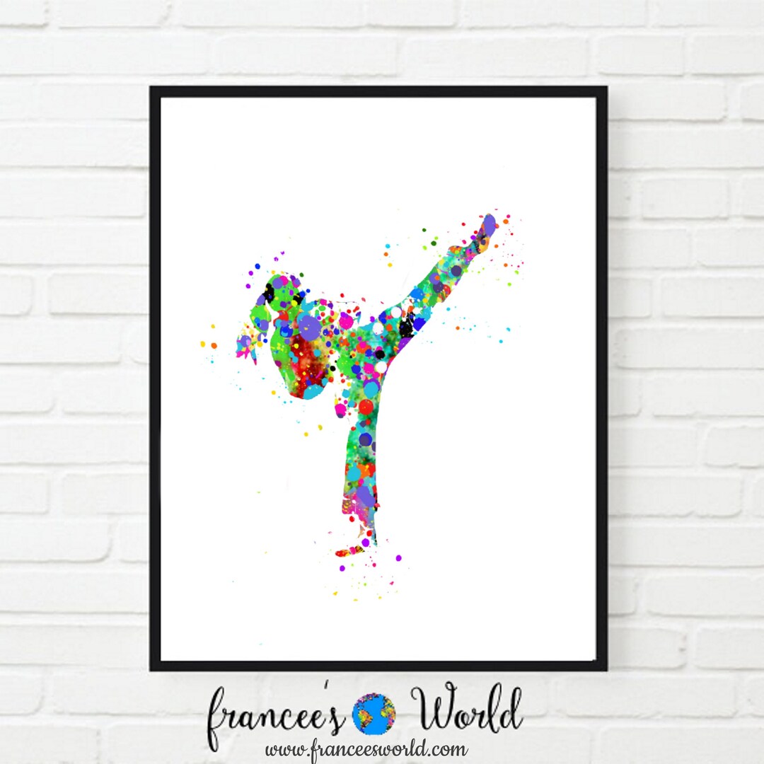 Karate Gift for Girl,karate PRINTABLE, Karate Print, Girl Karate Art ...