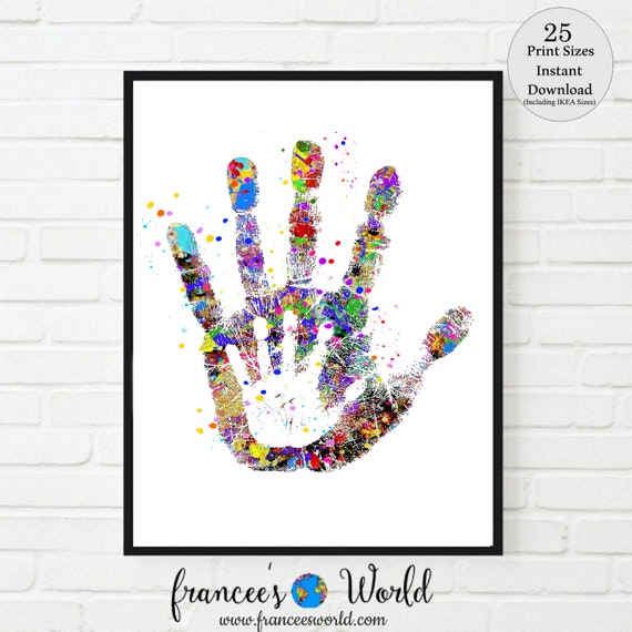 Contorno Impronta Mano Bambino