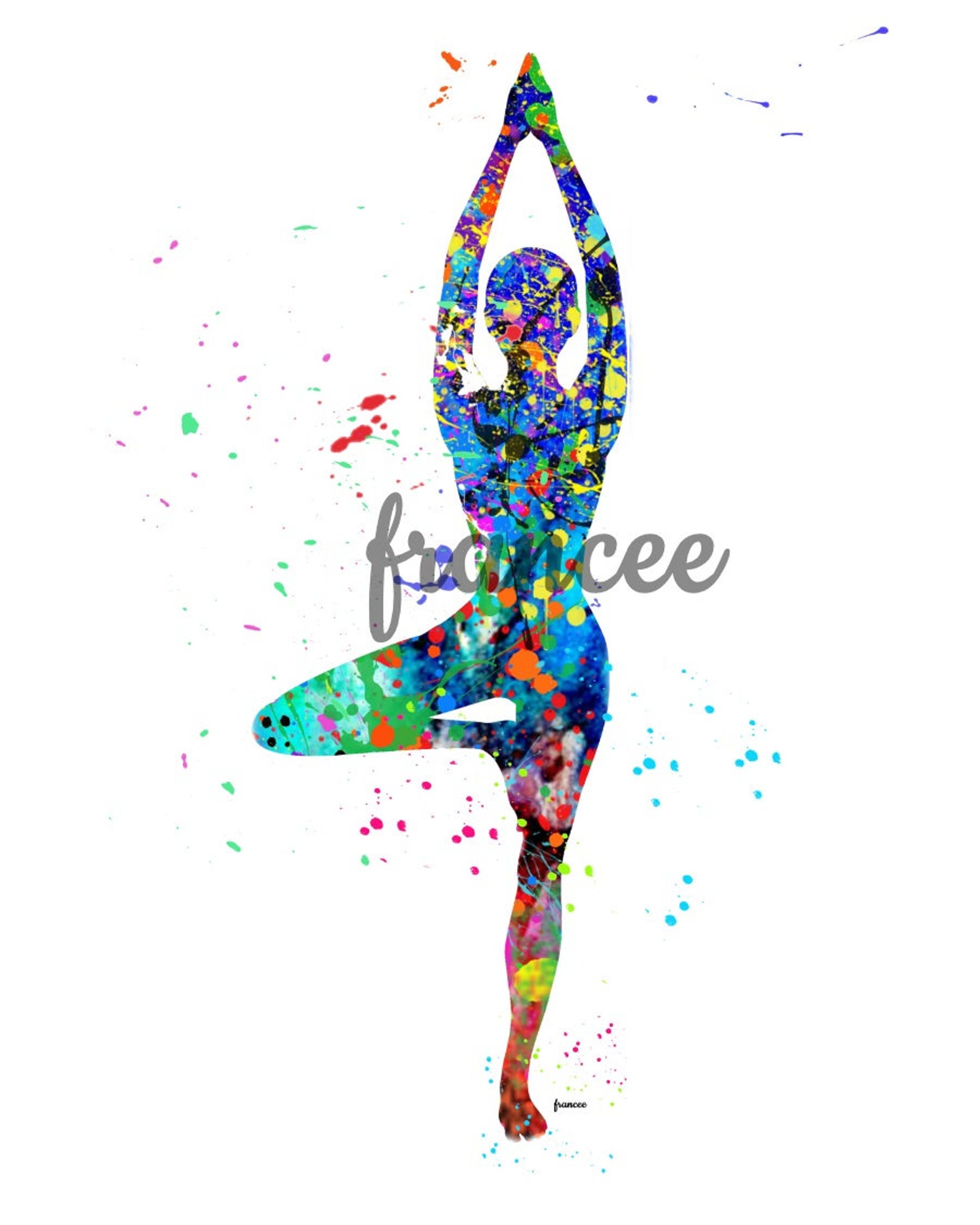 Yoga Gift Yoga Artwork Yoga Printable Yoga Art Yoga Wall - Etsy