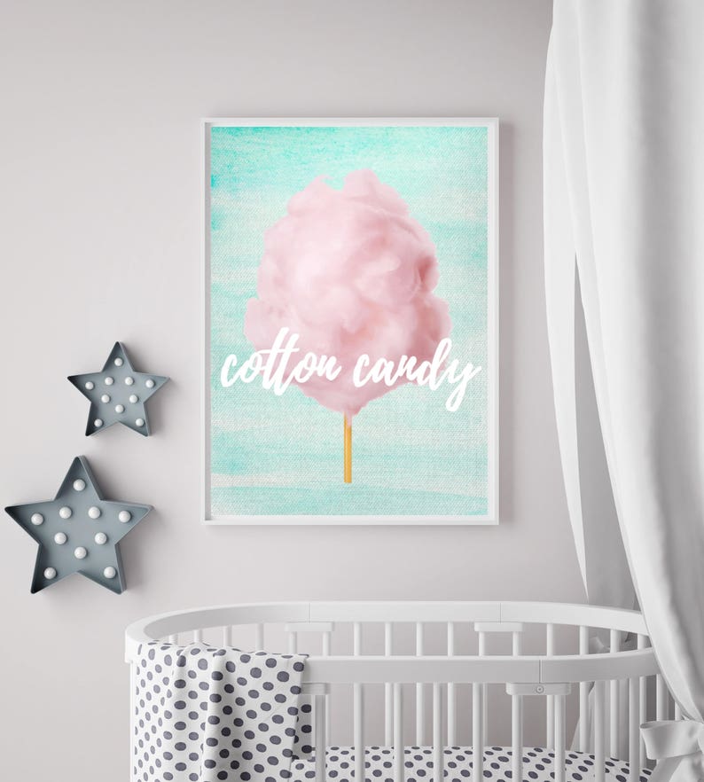 Nursery PRINTABLE Cotton Candy Print Girls Room Decor | Etsy
