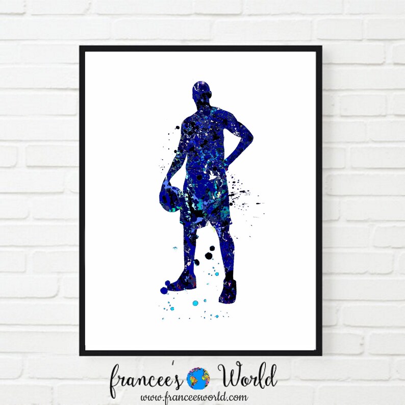 Basketball Art Boy Blue Basketball Poster Set of 3 - Etsy