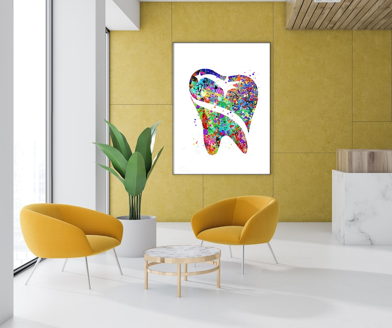 Tooth PRINT Human Tooth Art Dental Hygienist Watercolor Tooth - Etsy