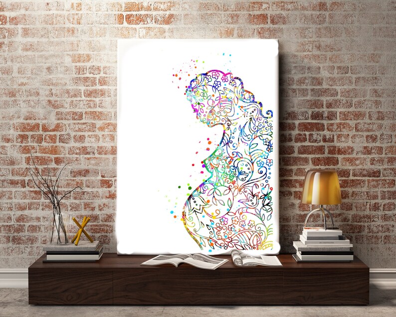 Pregnant Print Pregnancy Print Printable Pregnant Art | Etsy