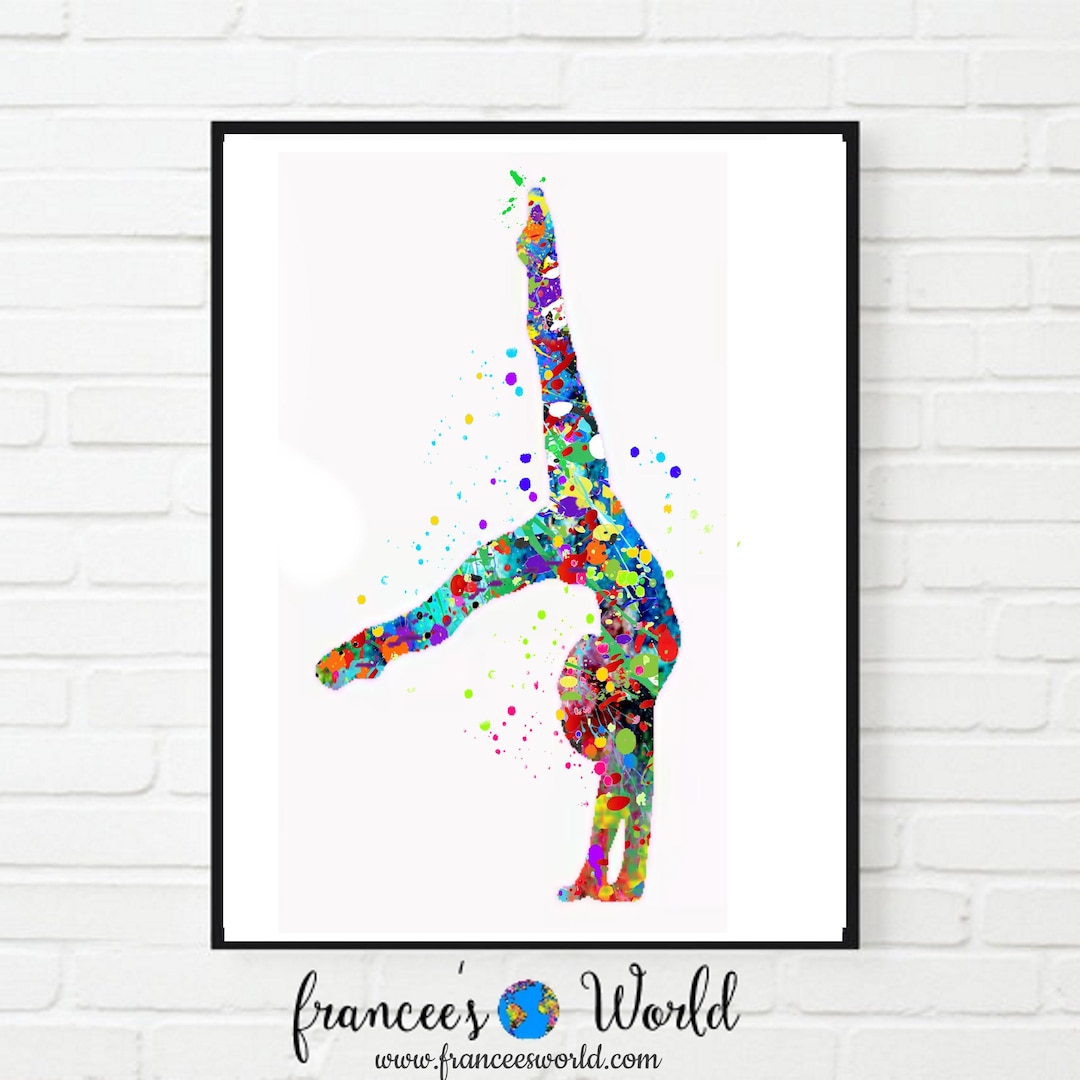 Gymnastics Girl, Handstand-gymnast Printable-gymnastic Team-gymnastics ...