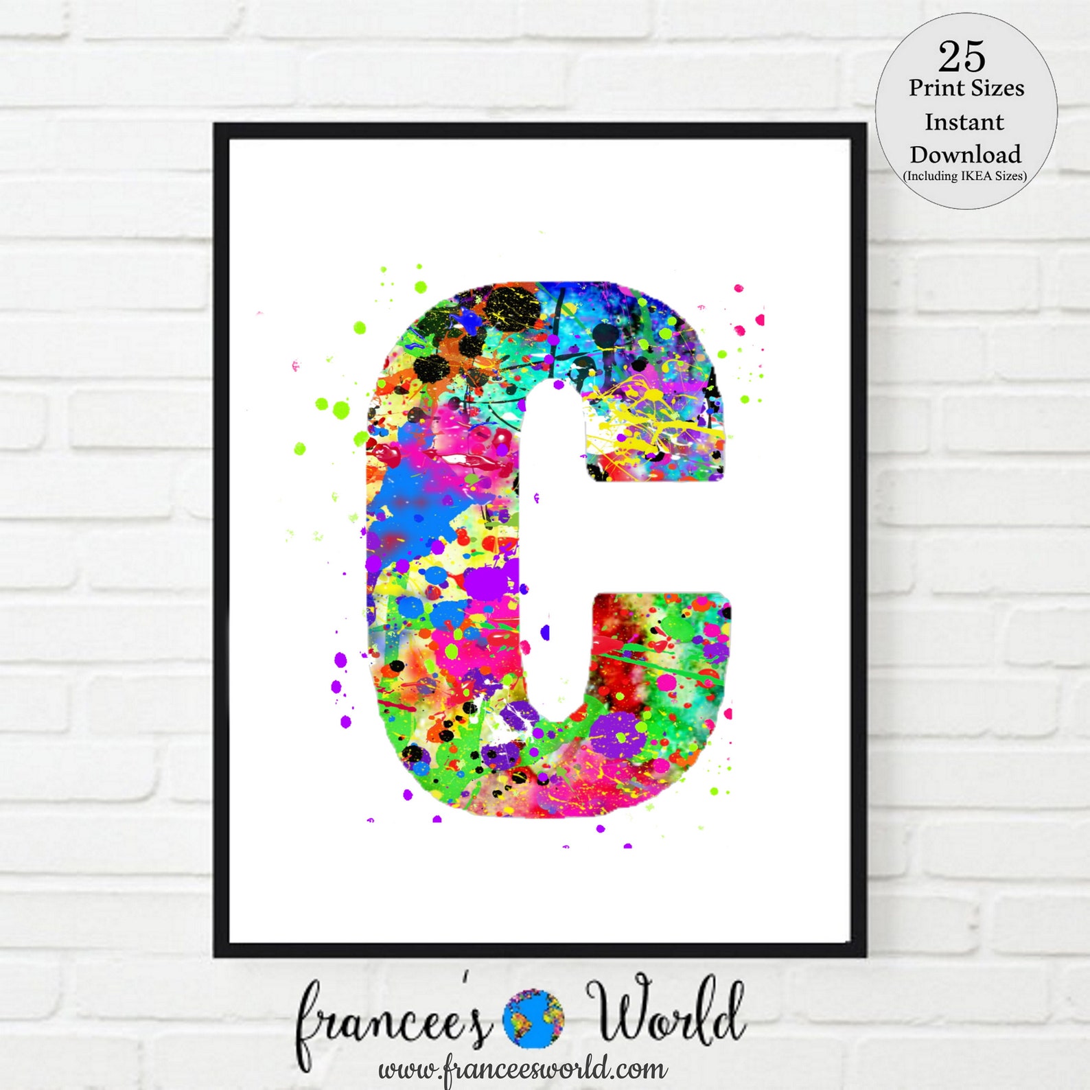 Letter C Wall Decor Letter Art Letter C Print PRINTABLE | Etsy