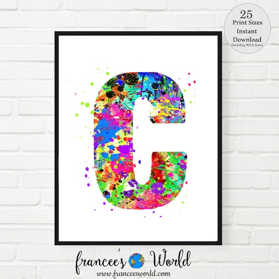 Letter c Wall Decor, Letter Art, Letter C Print, PRINTABLE, Letter C ...