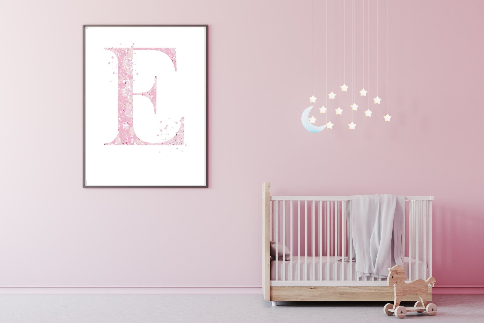 Pink Letter E Wall Decor Letter Art Letter E Print | Etsy