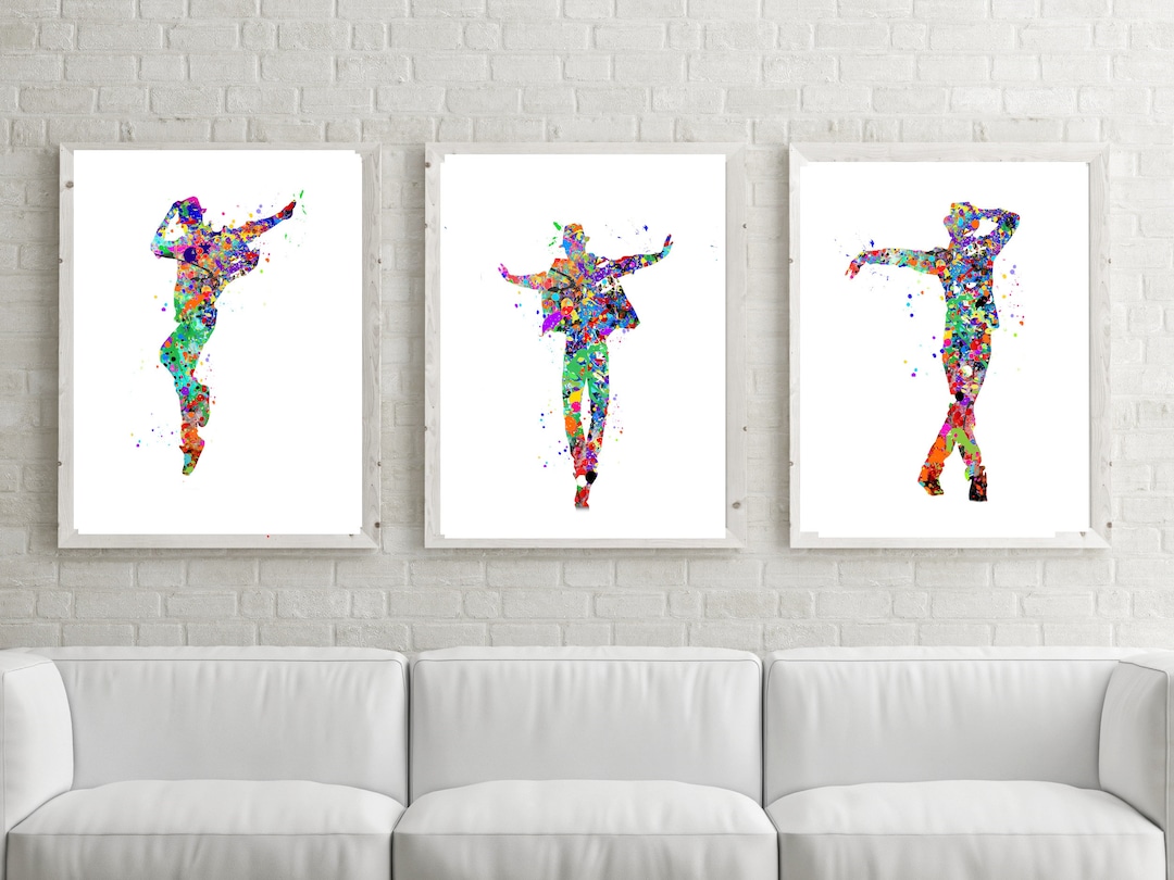 Dancer Art, Dancer With Hat Print, Set of 3, Male Dancer, Digital ...