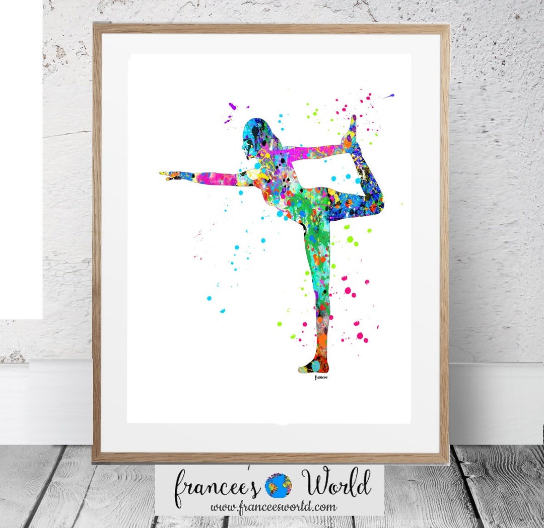Yoga Gifts, Yoga Printable, Yoga Poster, Colorful Yoga Dorm Art, Art ...