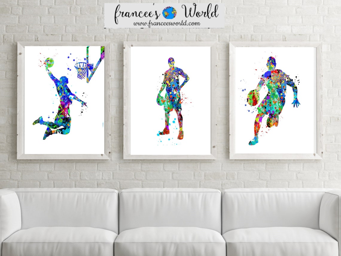 Basketball Player Print Basketball Art Boy Basketball Print - Etsy