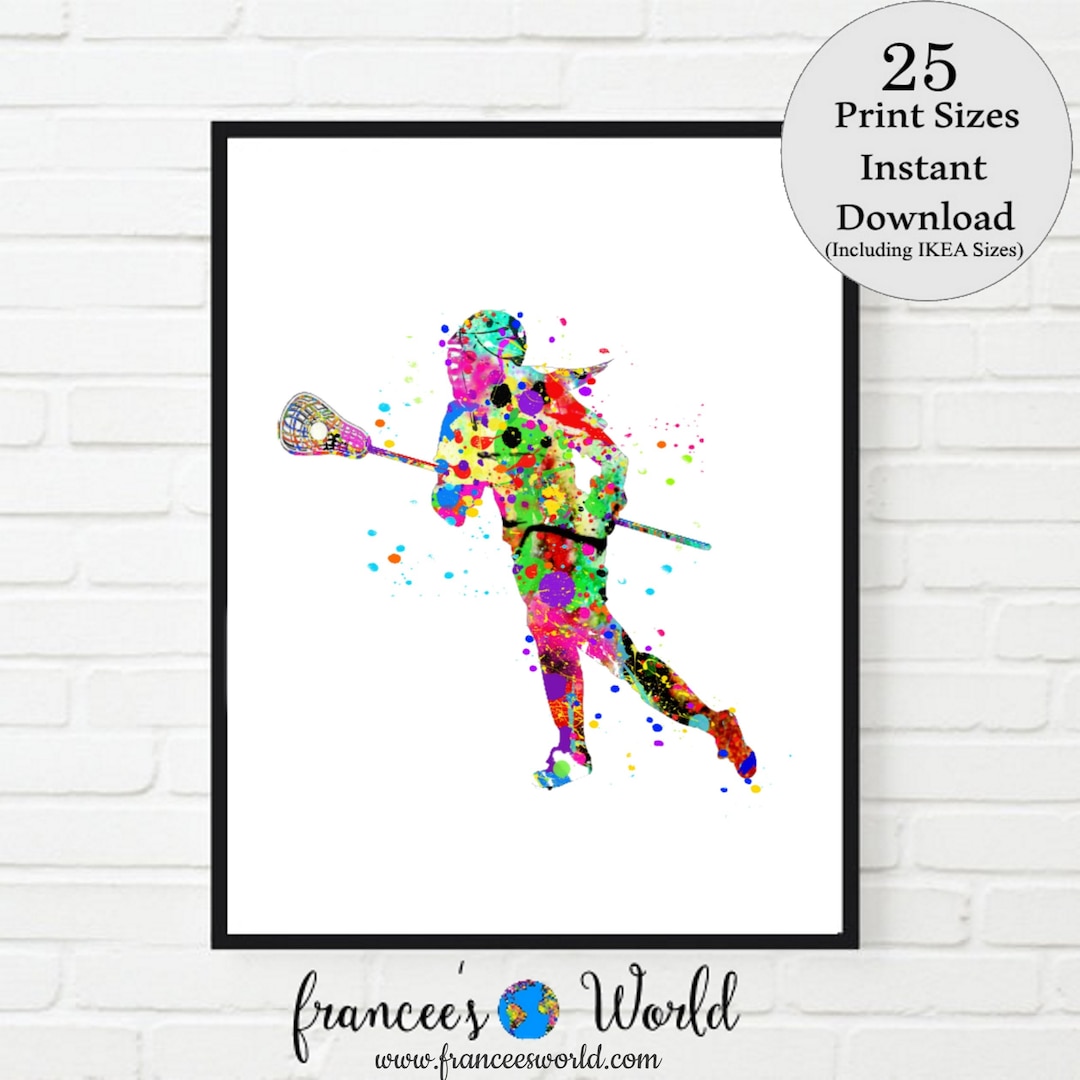 Lacrosse Print Girl, Lacrosse Print, Lacrosse Gift,printable Lacrosse ...
