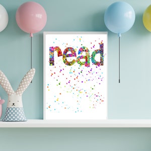 Read Play Create Print Set of 3 Playroom Art Home School Child Room Art ...