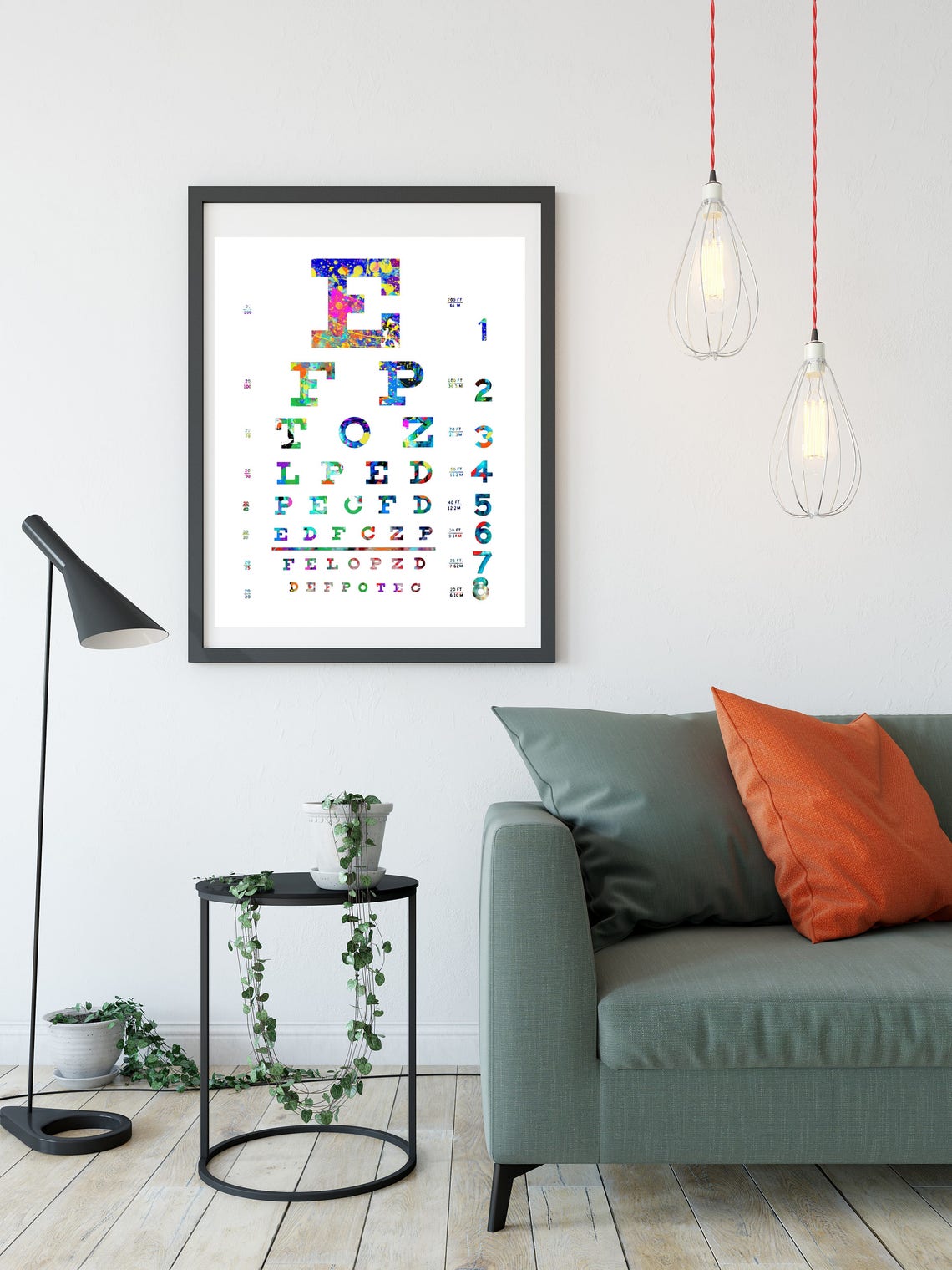 Eye Chart Print Eye Chart Eye Chart Art Watercolor Eye - Etsy Canada