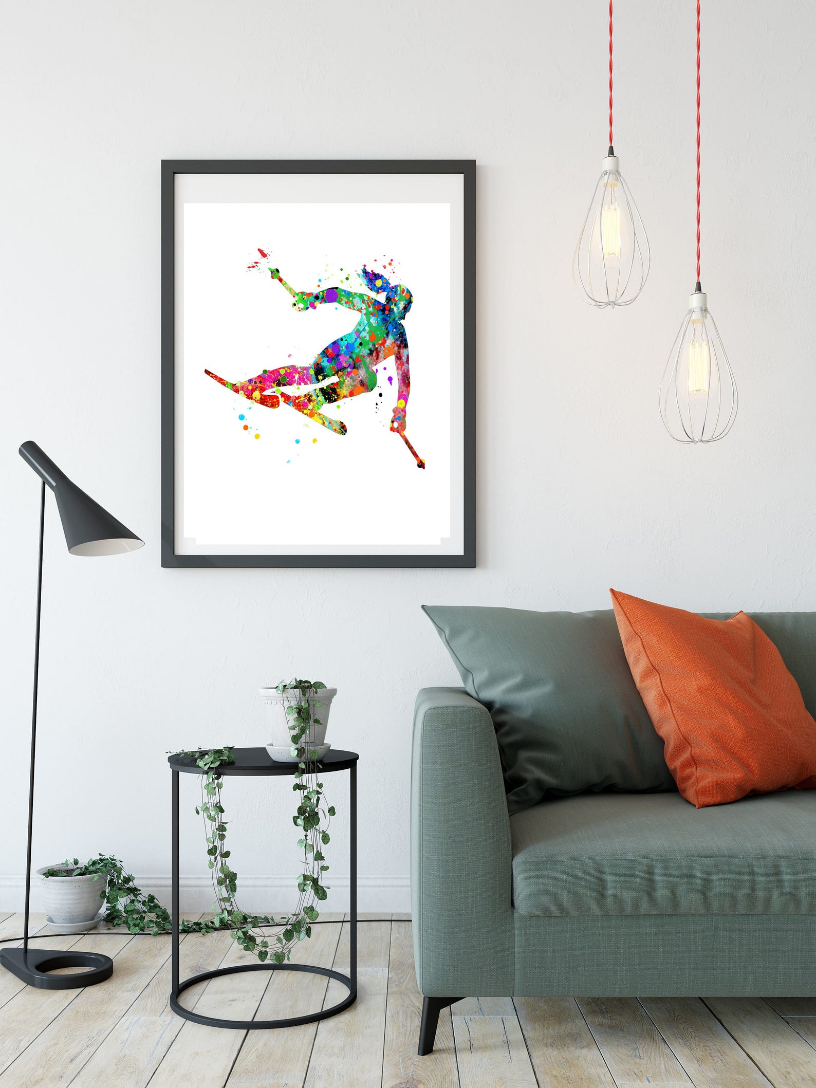Ski Giftskier Printable Alpine Skier Ski Printablegirl - Etsy