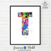 Letter T Wall Decor, Letter T Print, Letter T Art, PRINTABLE, Letter T ...