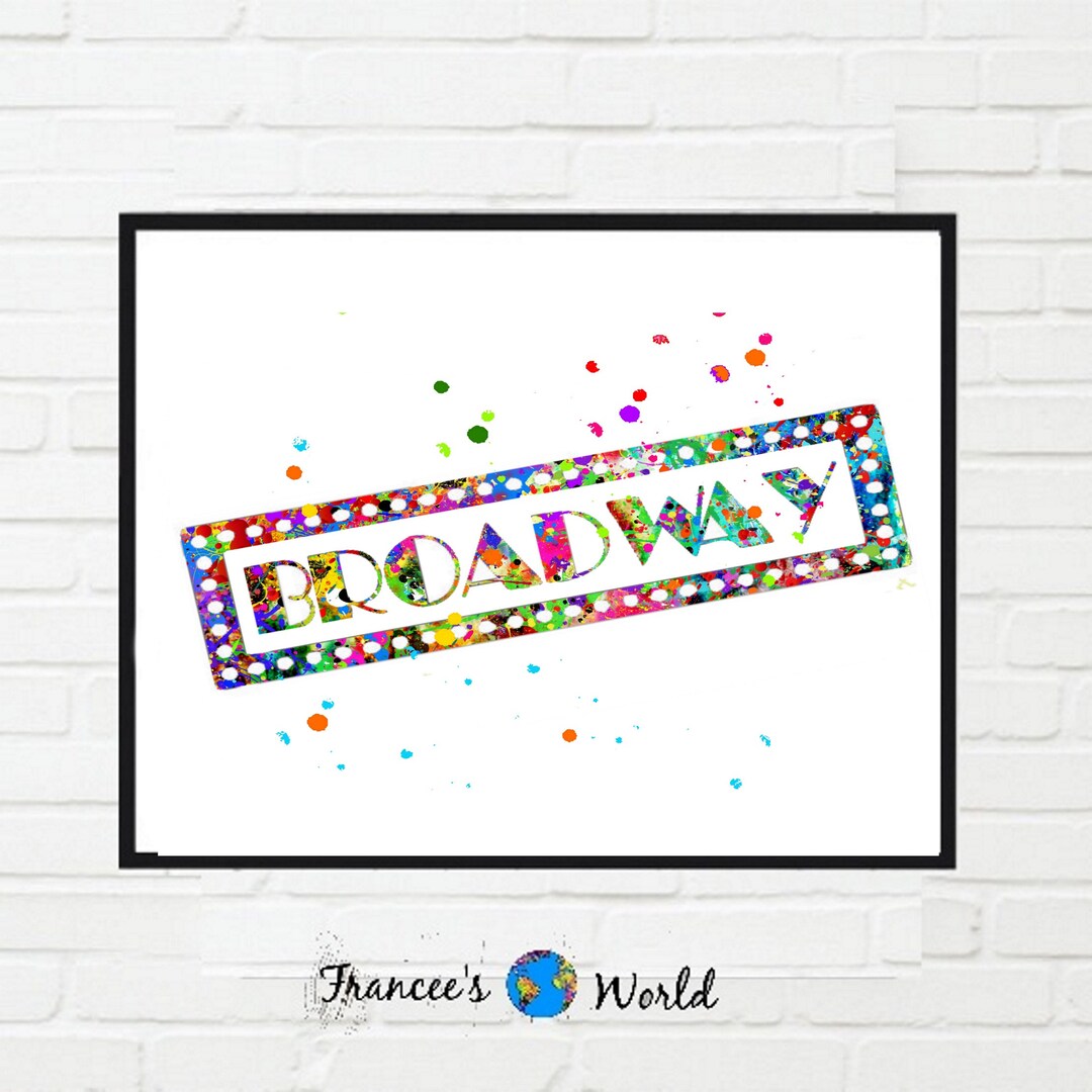 Broadway Art, Broadway Printable, New York Broadway Dorm Art, Gift for ...