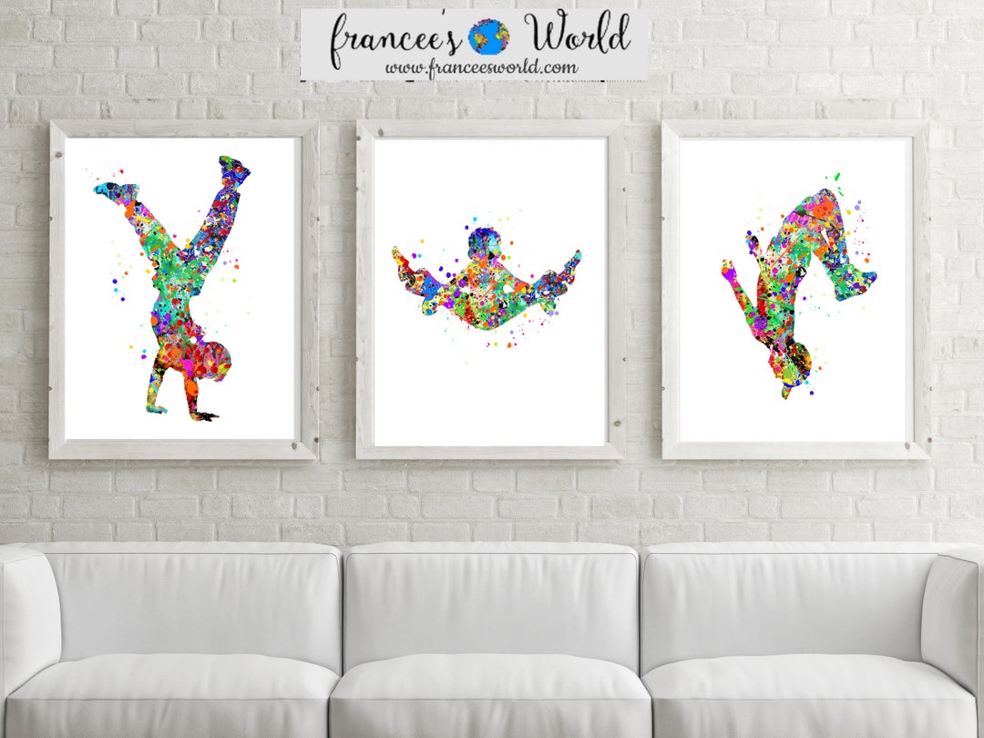 Cheerleader Print, Boy Cheerleader Printable Set of 3, Male Cheerleader ...