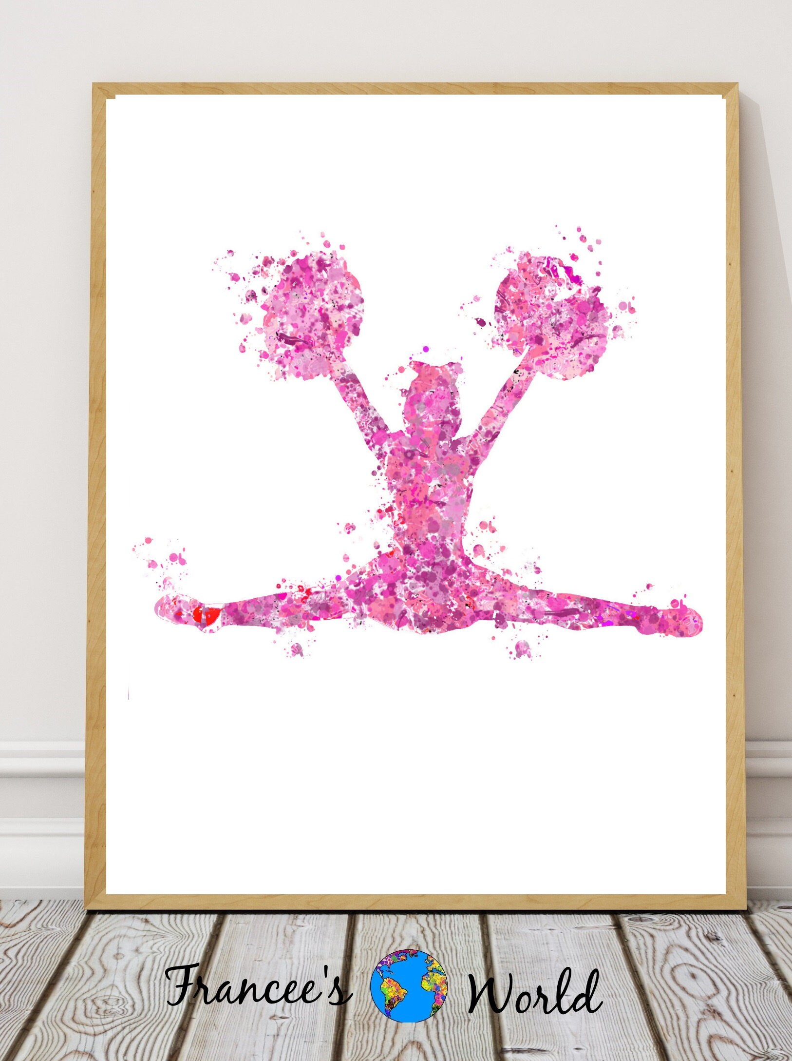 Pink Cheerleader Print cheerleader Print Cheerleader - Etsy