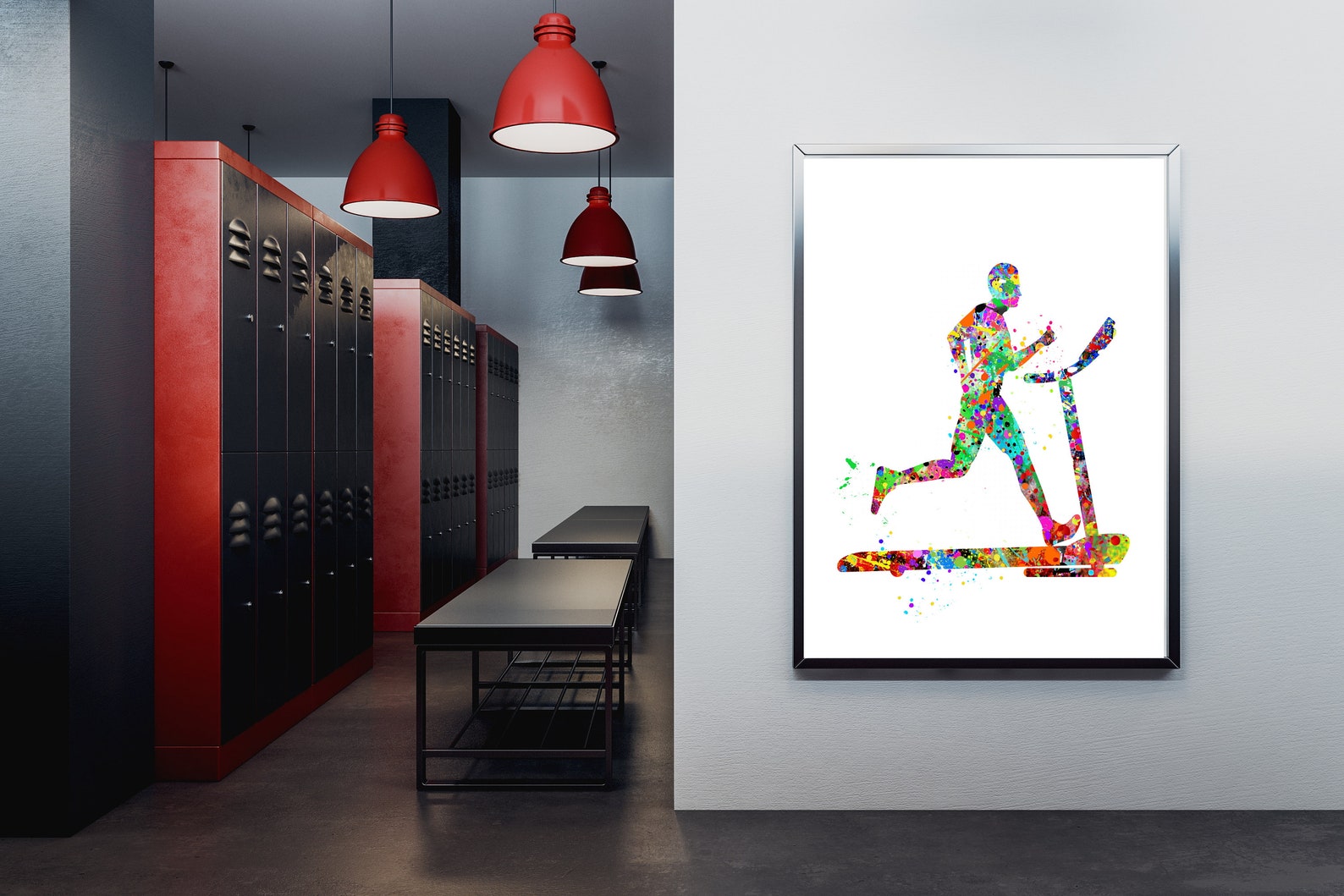 Treadmill Wall Art Walker Print INSTANT DOWNLOAD Workout Room - Etsy
