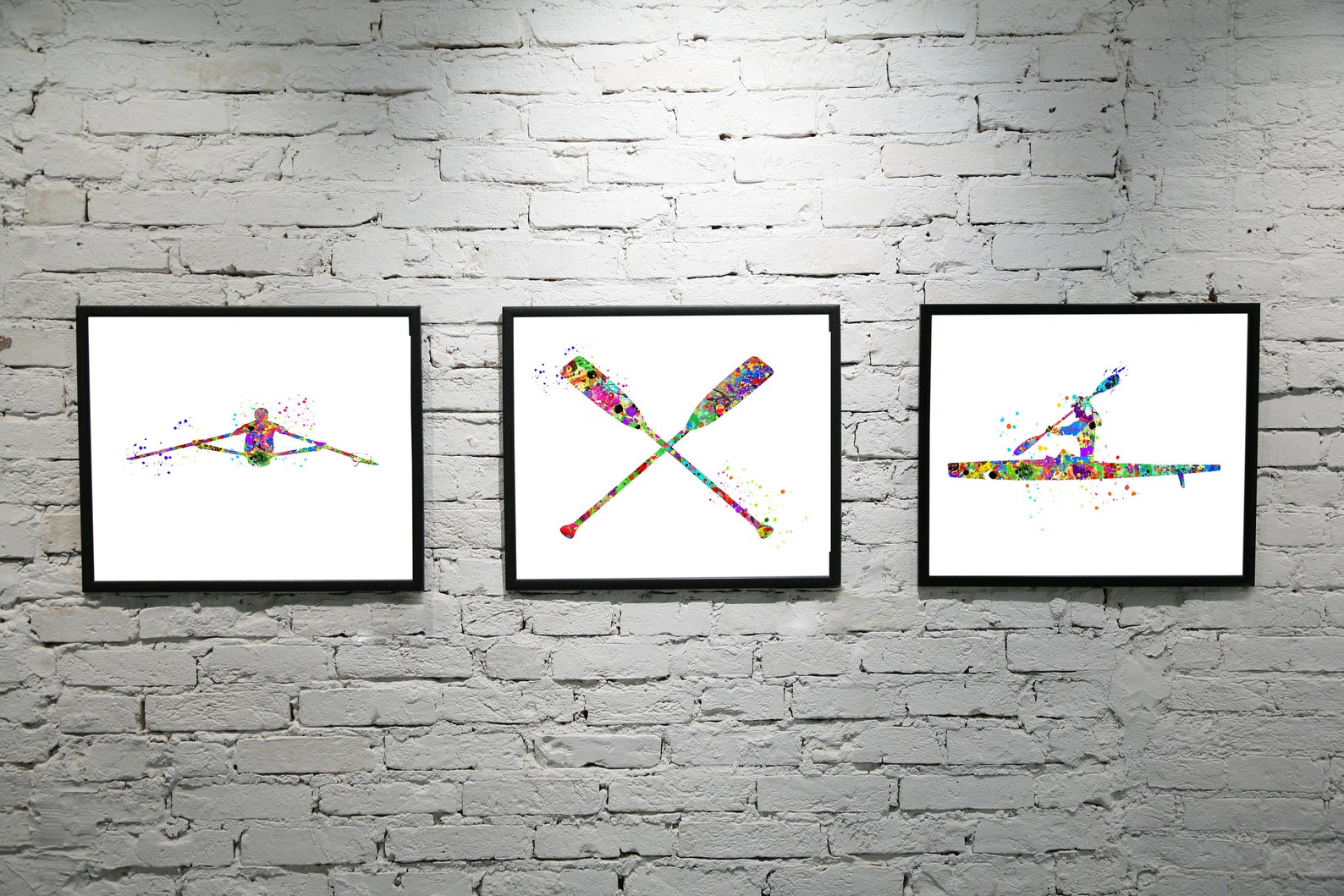 Rowing Art Rowing Poster Set of 3 Row Watercolor PRINTABLE | Etsy