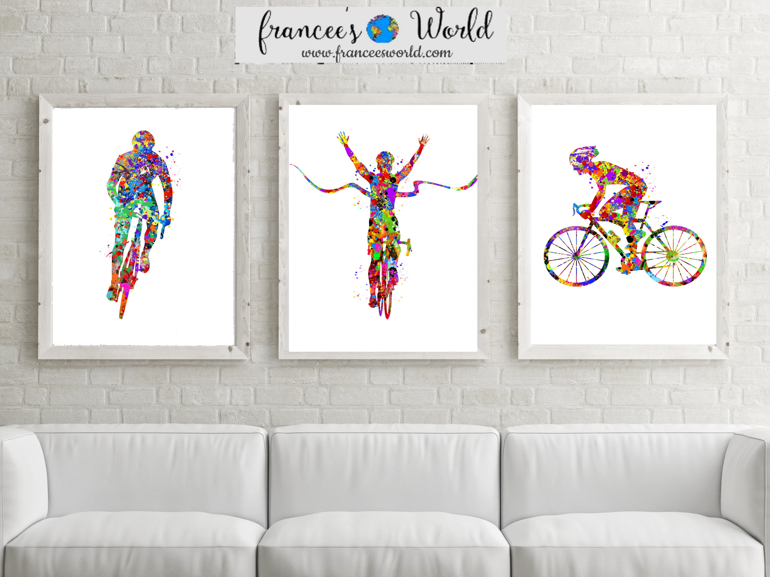 Cyclist Art Cyclist Poster Cyclist Print Cycling Print | Etsy