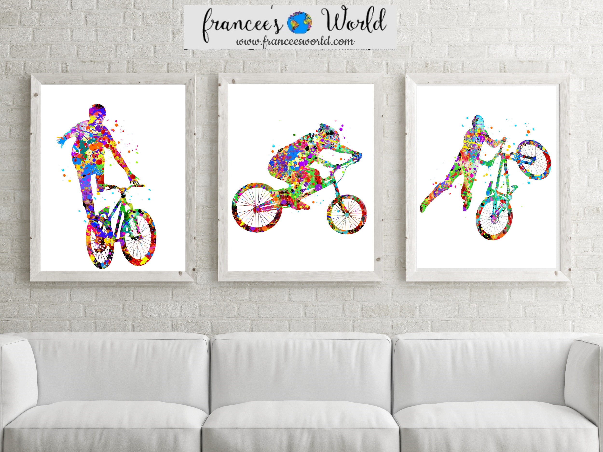 BMX bike art BMX watercolor bmx Decor extreme sports bmx | Etsy