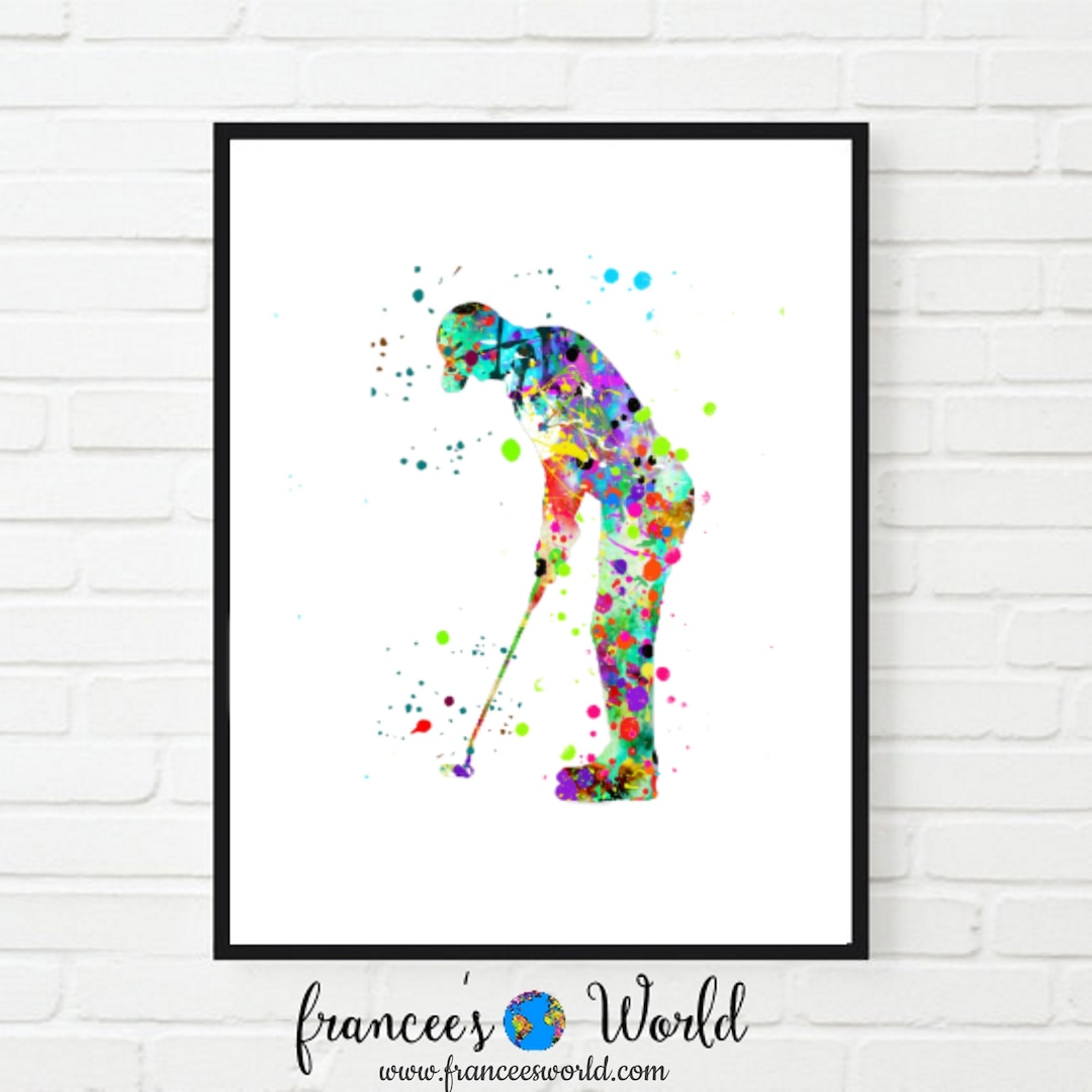 Golf Print, Man Golf Printable, Male Golf Gift, Golf Art,dorm Art, Golf ...