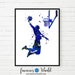 Basketball Art, Boy Blue Basketball Poster, Set of 3 Basketball ...