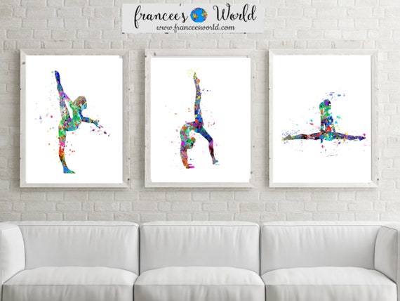 Gymnastics Gift Prints,Gymnast Watercolor,Gymnastics Art, Gymnastic ...