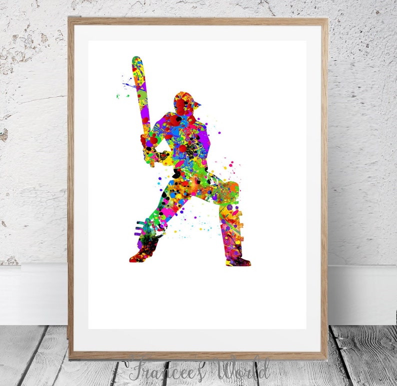 Cricket Print Cricket Art PRINTABLE Watercolor Sport | Etsy