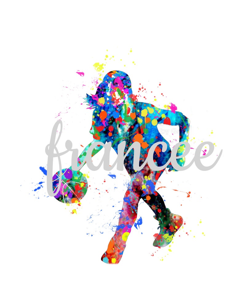 Girl Basketball PRINTABLE Watercolor Woman Basketball Poster - Etsy