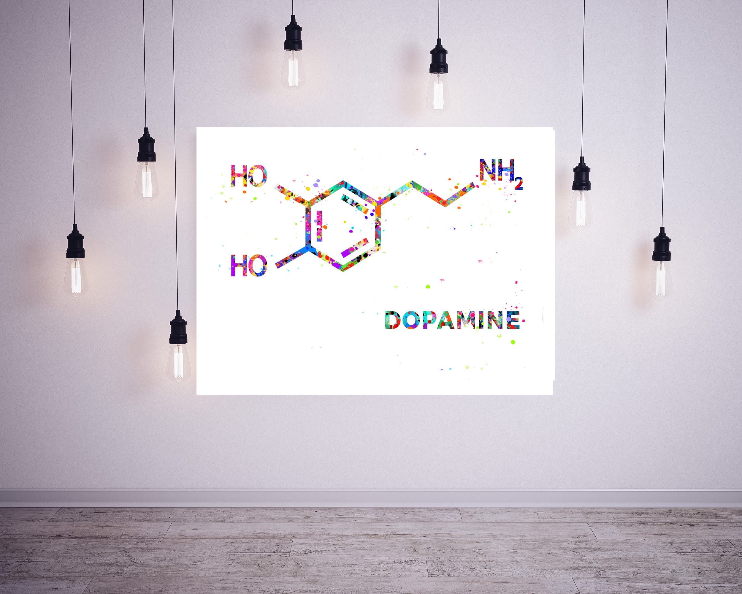 Dopamine Molecule Print, Watercolor Science Art (digital Download) - Etsy