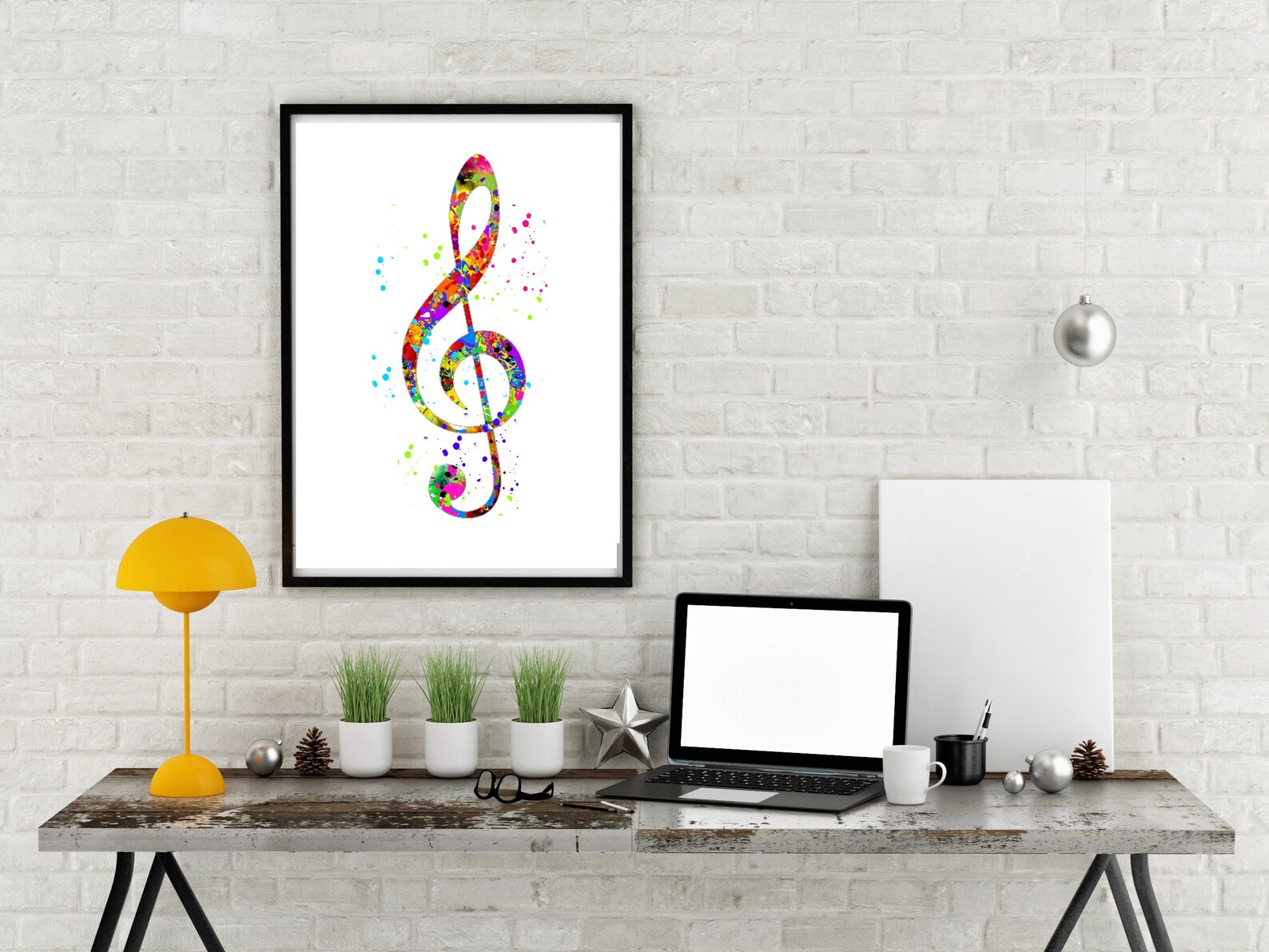 Music Note Print Musical Wall Art Music Wall Art Treble Clef | Etsy