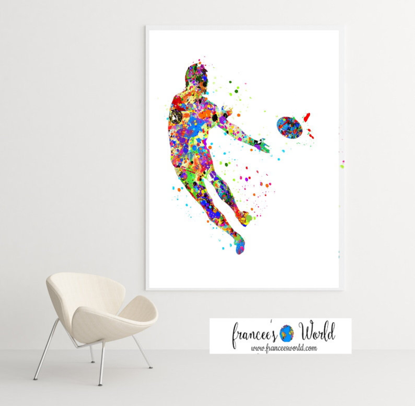 Rugby Player Rugby Gift Rugby Print Rugby Decor Boy Sports - Etsy