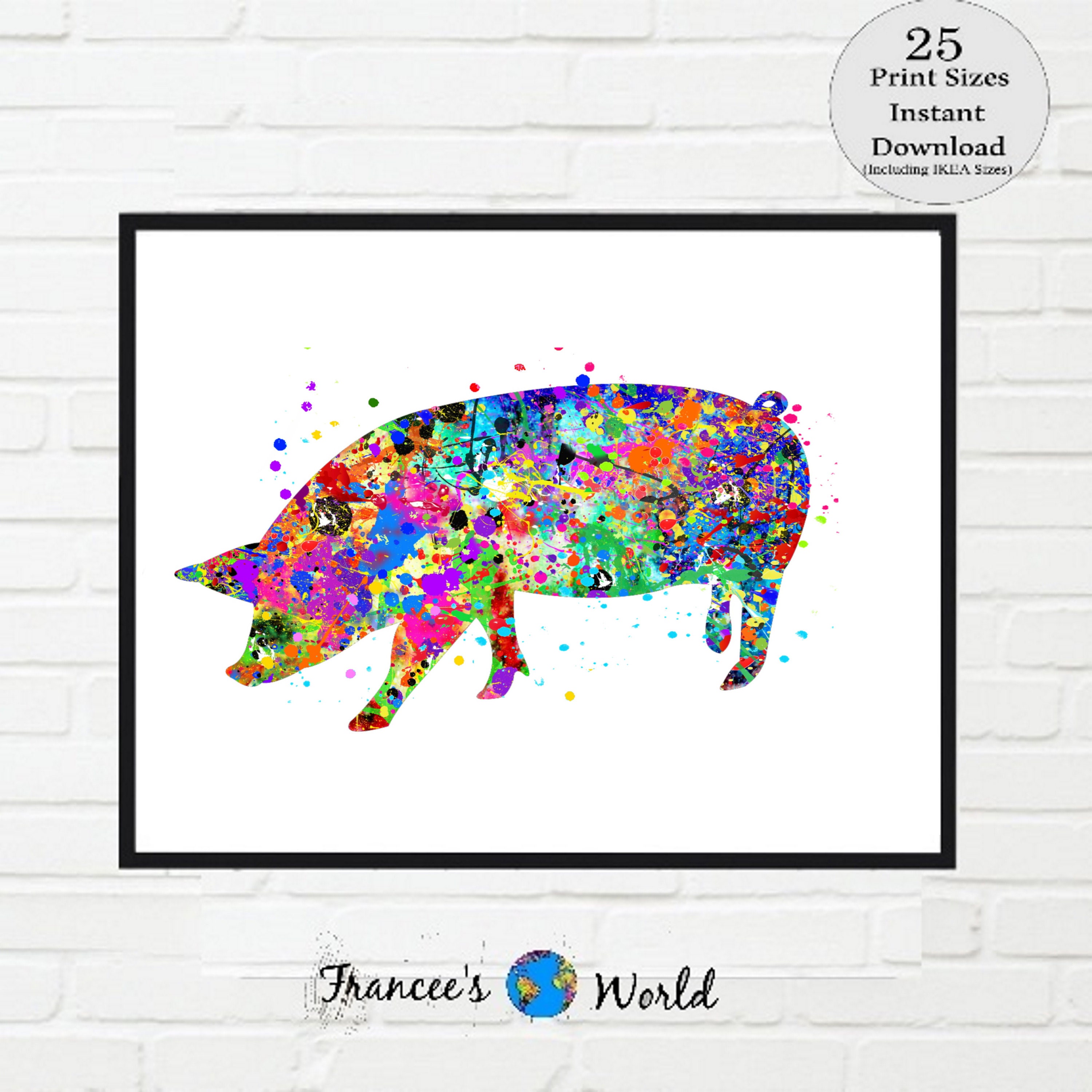 Wall Hangings Piglet Decoration Pig Wall Art Gender Neutral Nursery Pig ...